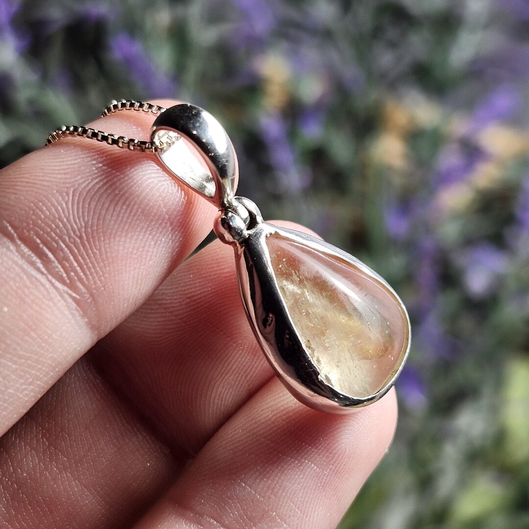 Libyan Desert Glass Pendant / Libyan Glass / Libyan Gold Tektite ...