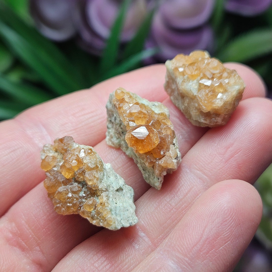 Spessartine Garnet - Orange Garnet - Garnet Crystal - Garnet Cluster ...