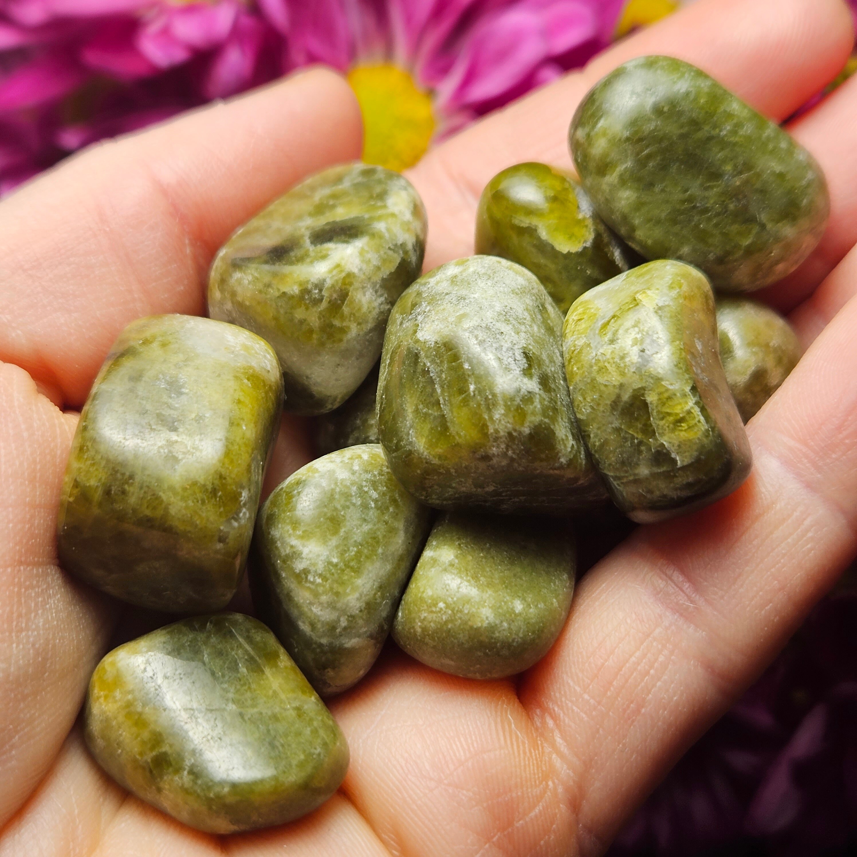 Vesuvianite Crystal: Polished Green Idocrase Stone - Etsy