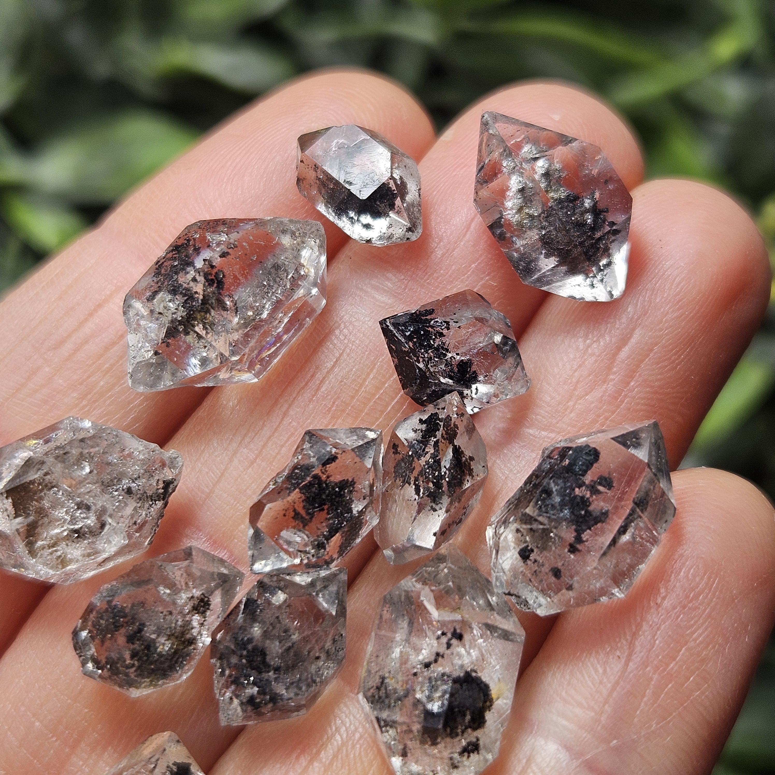 Black Herkimer Diamond Crystal, Anthraxolite in Herkimer Crystal ...