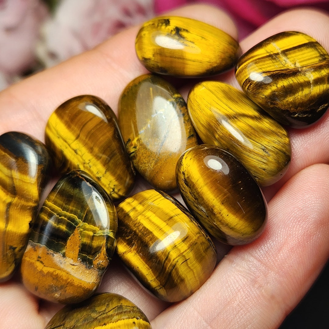 Tigers Eye Crystal / Tumbled Tigers Eye / Polished Tigers Eye / Tigers ...