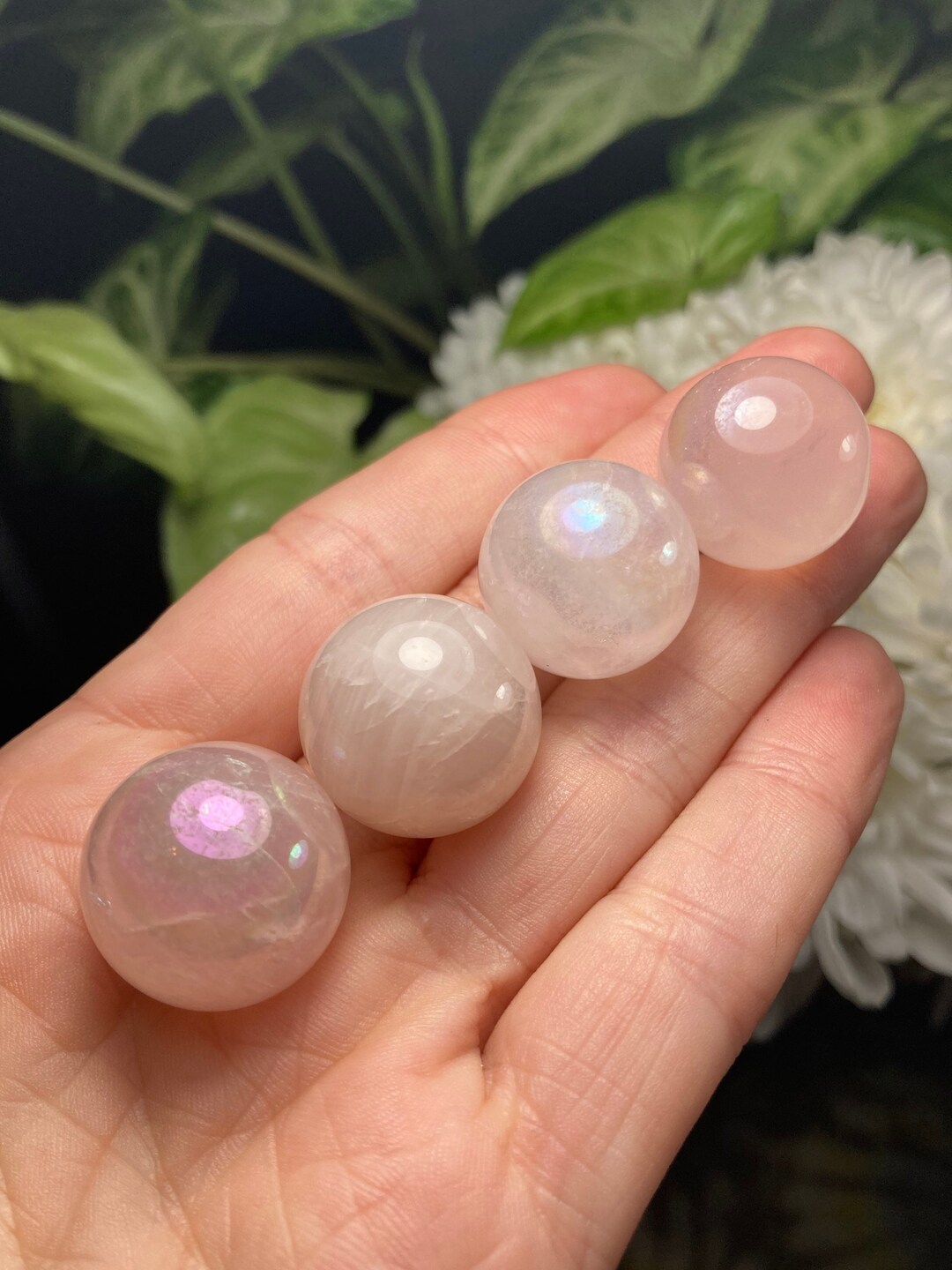 Angel Aura Rose Quartz Sphere / Rose Quartz / Rose Quartz Sphere ...