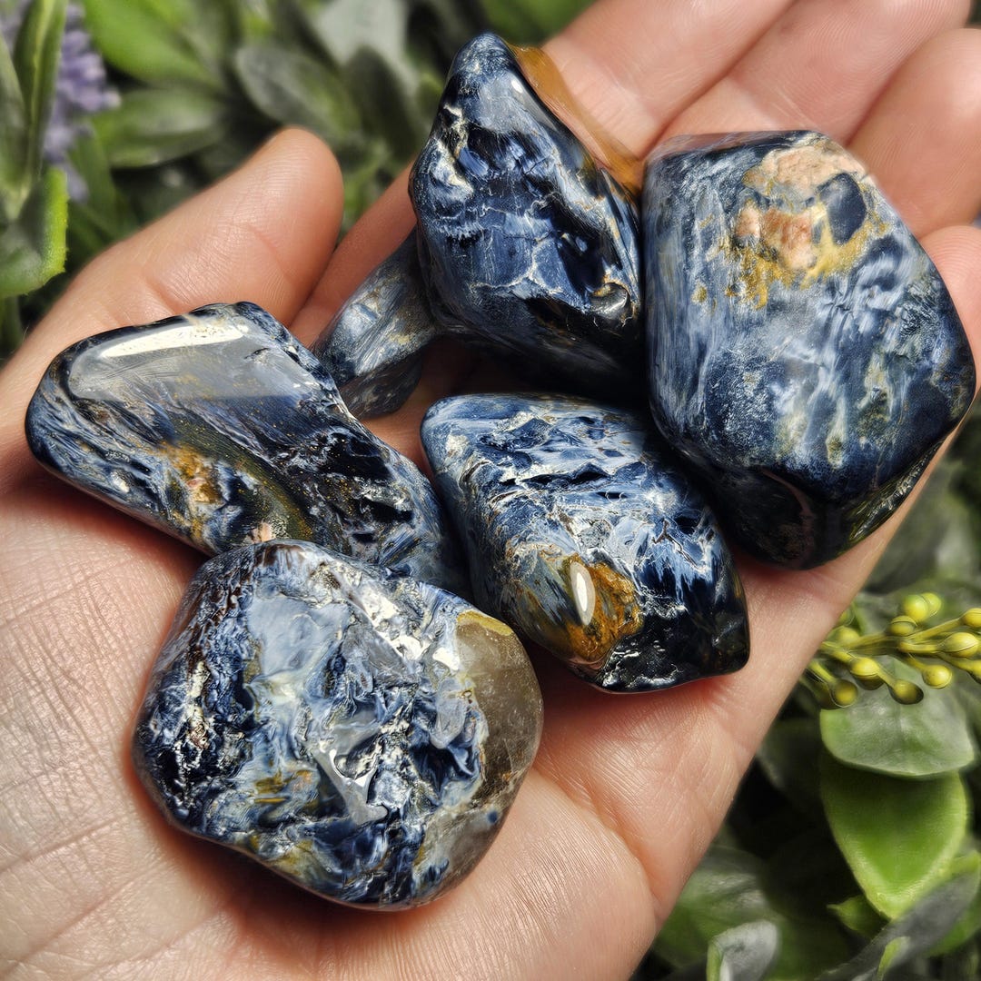 Pietersite Palm Stone - XL Pietersite Gemstone - Pietersite Tumbled ...