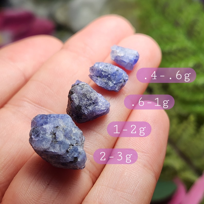 Raw Tanzanite Crystal, Natural Purple Tanzanite Specimen - Etsy