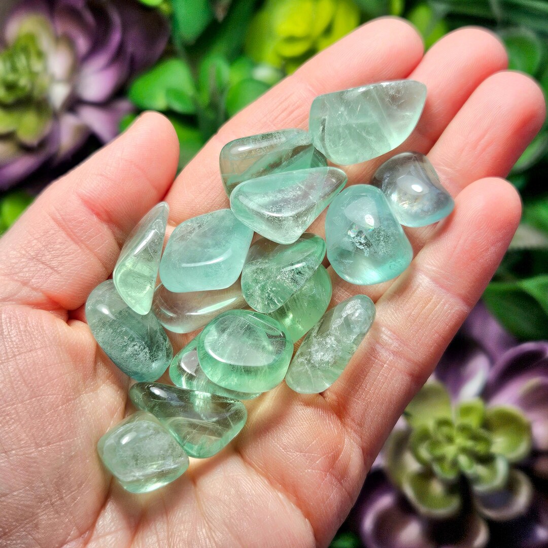 Green Fluorite Crystal - Tumbled Green Fluorite - Polished Green Fluorite - Fluorite Gemstone ...