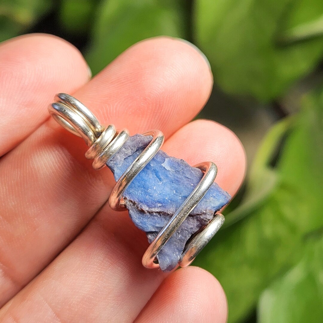 Richterite Pendant / RARE Crystal / Blue Richterite / Richterite ...