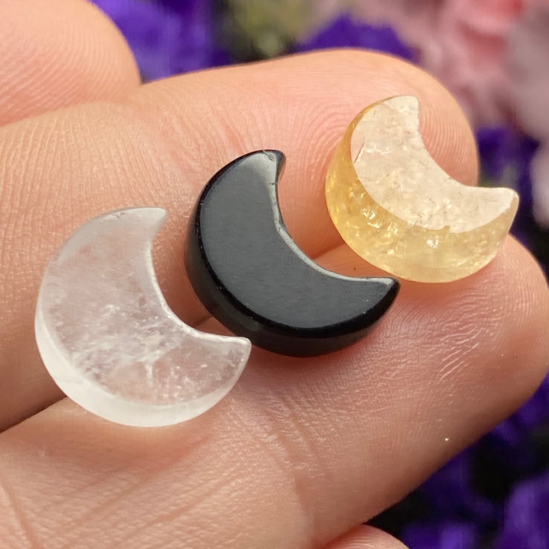 Crystal Moon / Moon Carving / Gemstone Moon / Quartz / Citrine ...
