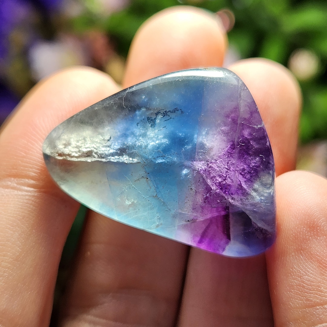 Rainbow Fluorite Crystal / Tumbled Rainbow Fluorite / Polished Fluorite / Natural Rainbow ...