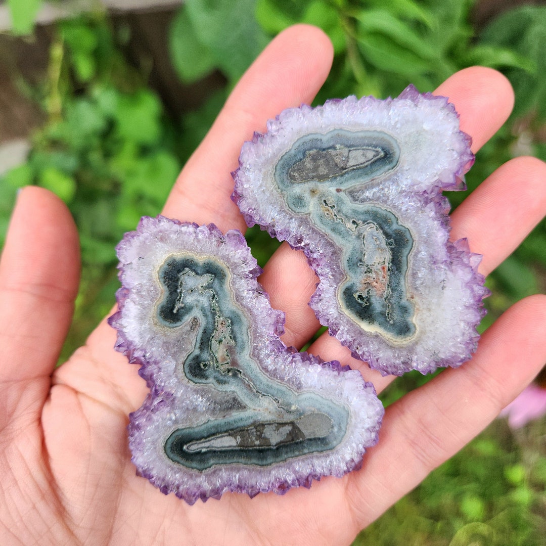 Amethyst Slice - CHOOSE YOUR SLICE! - Stalactite Slice - Amethyst ...