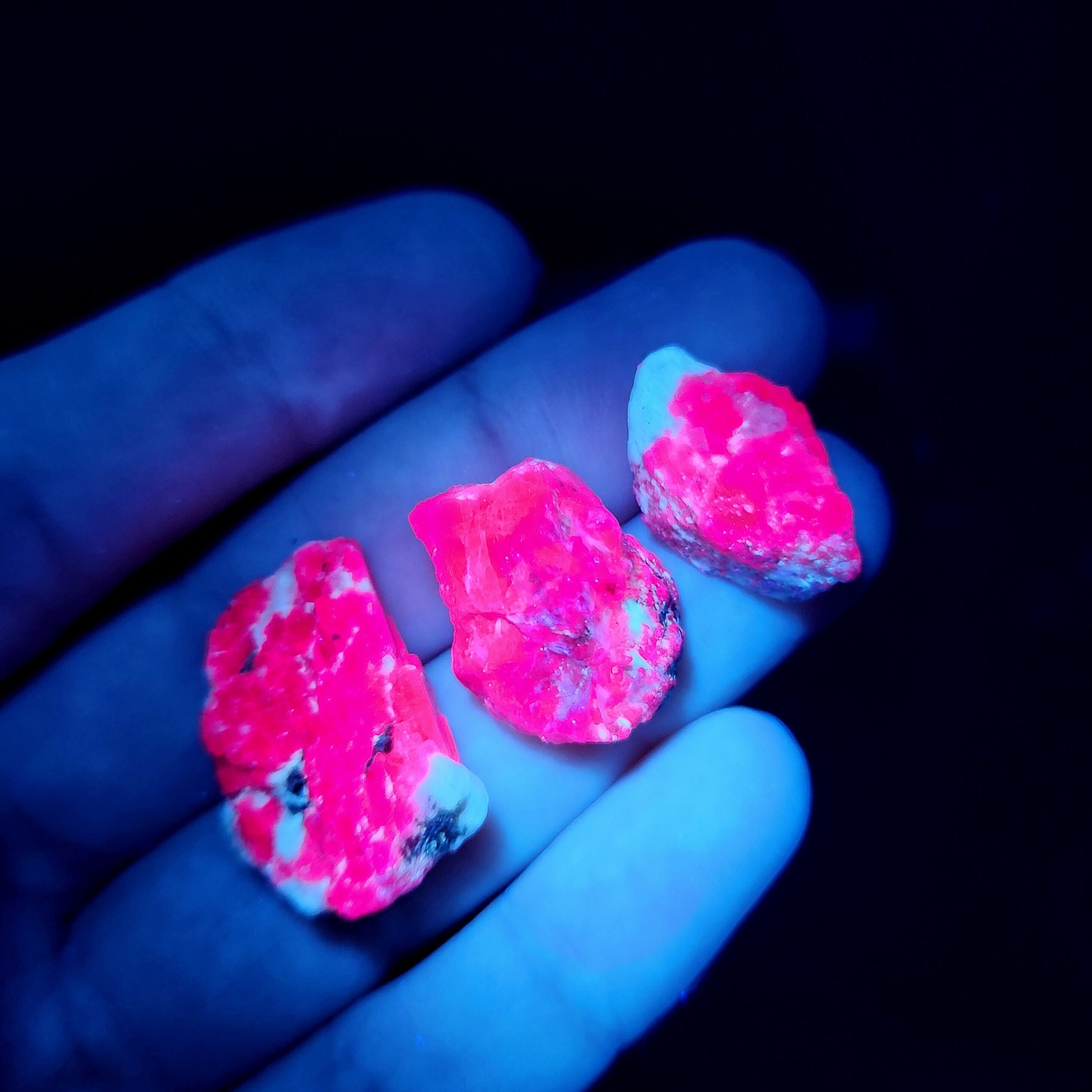 UV Reactive Ruby Crystal Specimen: Rough Ruby Stone in Matrix - Etsy