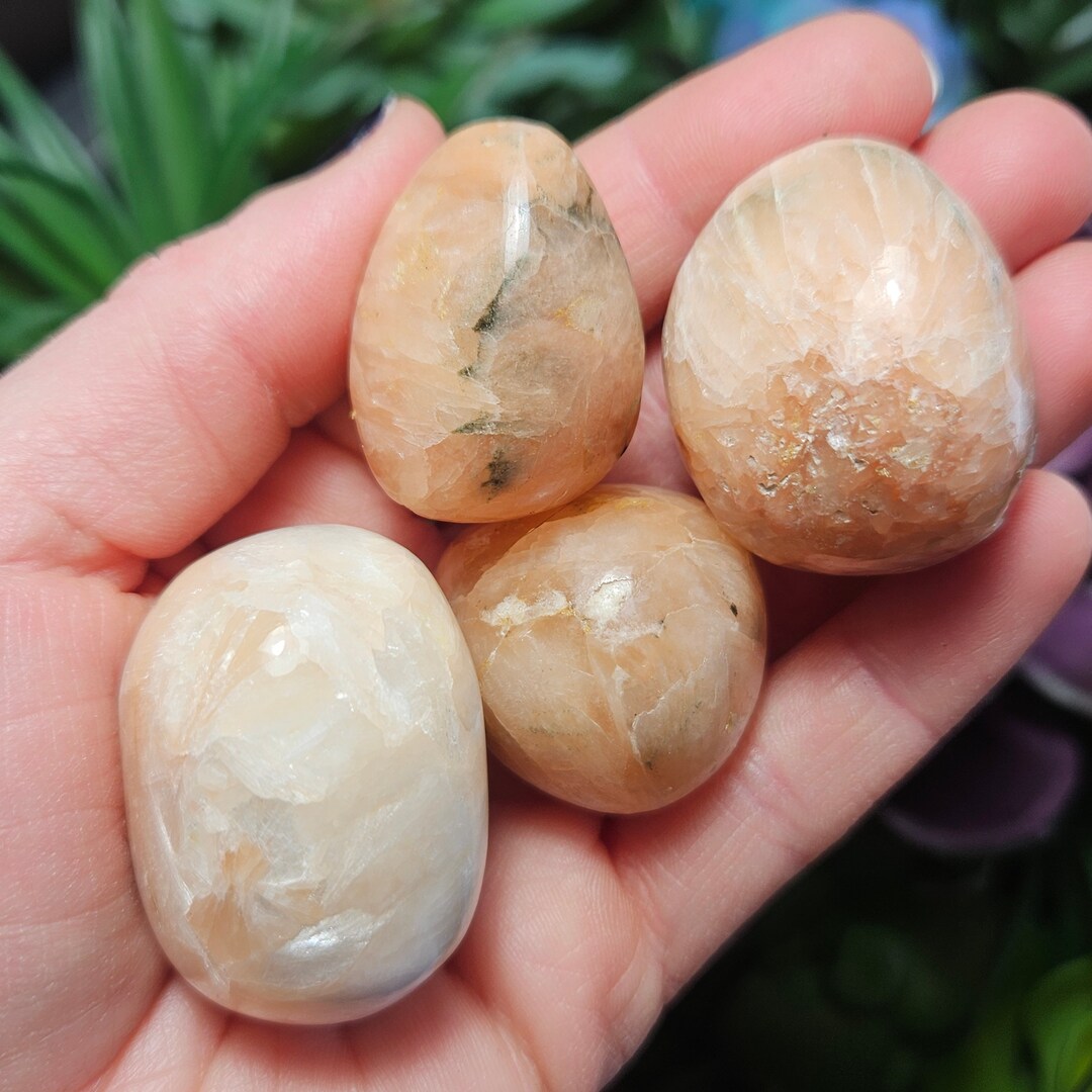 Peach Stilbite - Stilbite Tumbled - Orange Stilbite - Stilbite Crystal ...