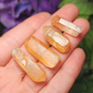 Tangerine Quartz - Quartz Crystal - Orange Quartz - Hematite Quartz ...