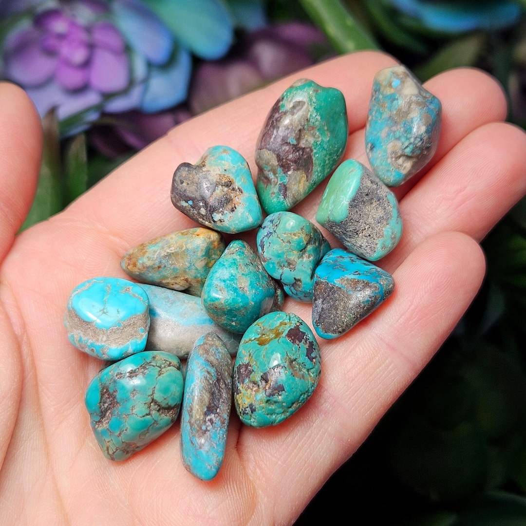 Polished Turquoise Tumbled Stone: Natural Blue-green Crystal - Etsy
