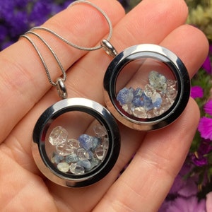 Benitoite Pendant RARE Crystal Benitoite Crystal Herkimer Diamond ...