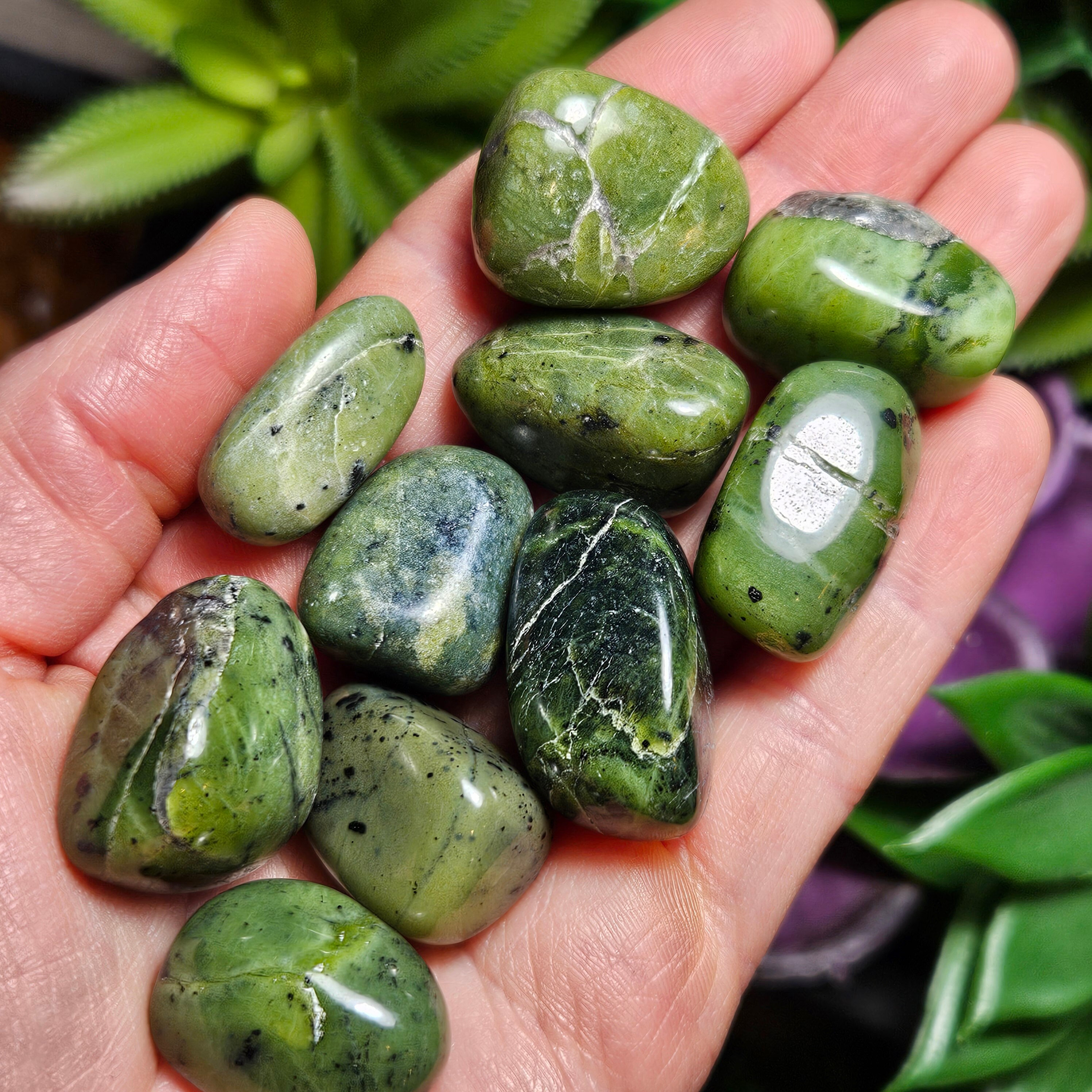 Canadian Green Jade Crystal: Natural Tumbled Stone - Etsy