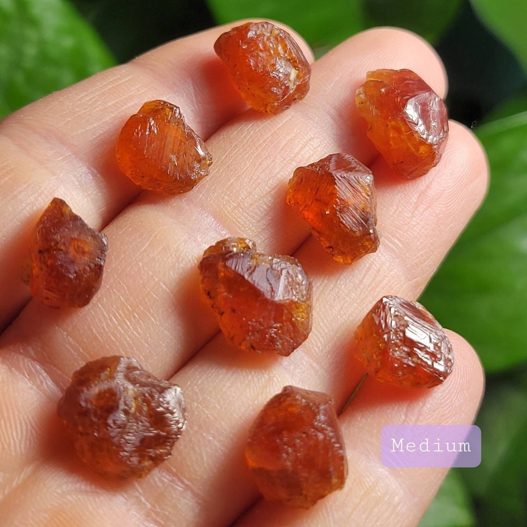Etched Orange Garnet Crystal / Etched Garnet / Orange Garnet / Natural ...
