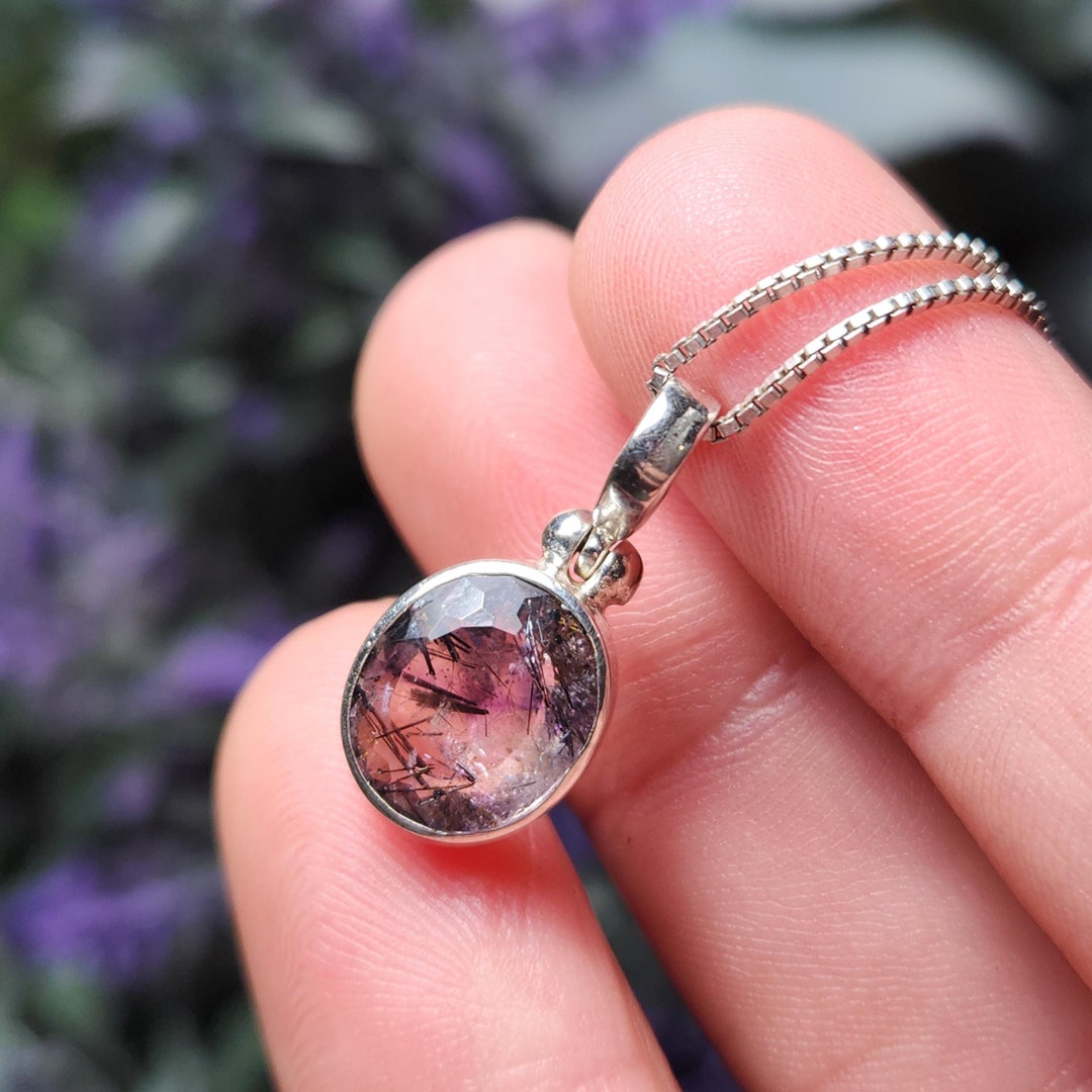 Super 7 Pendant - Super Seven Necklace - Amethyst Cacoxenite - Super ...