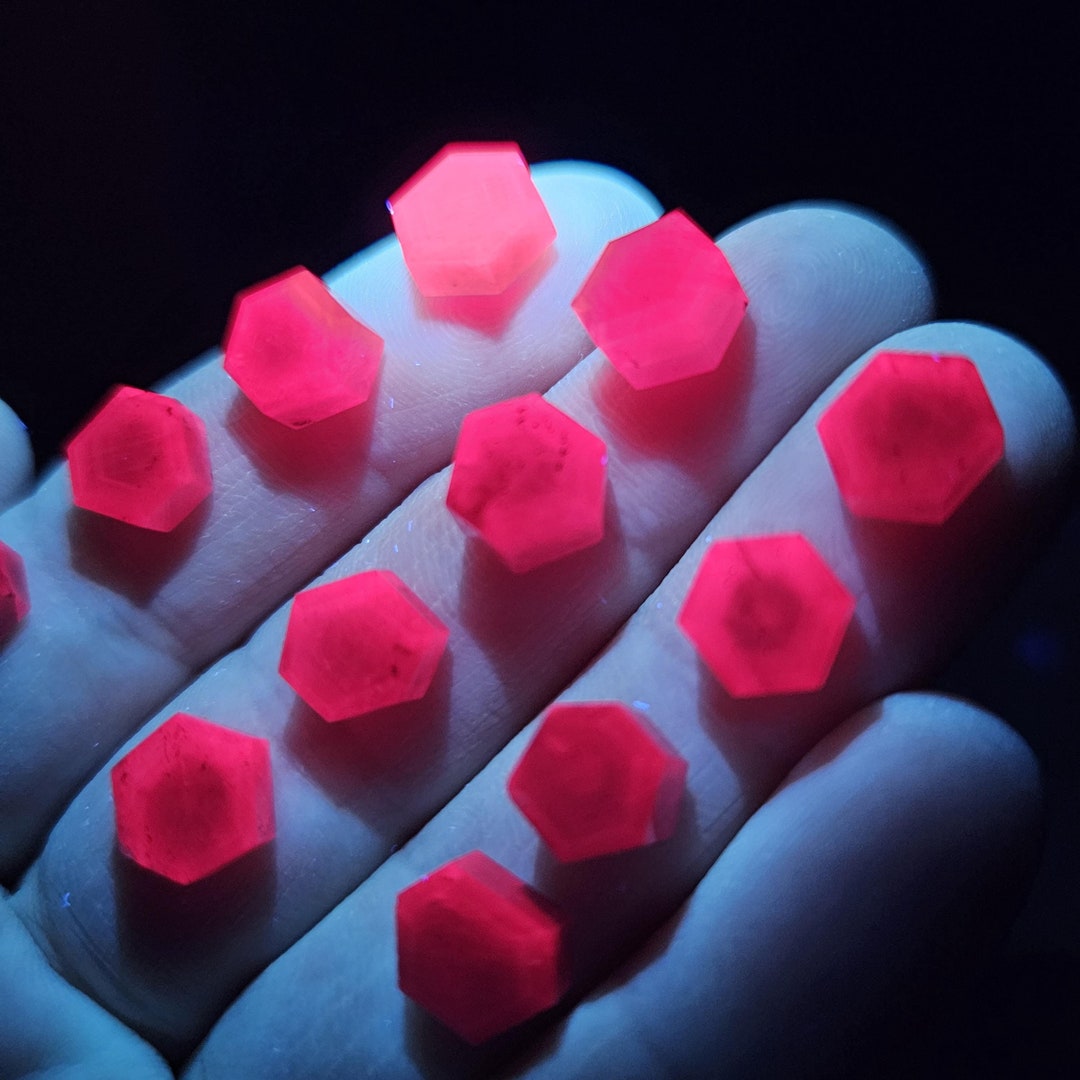 Ruby Crystal Slice UV Reactive Trapiche Ruby Ruby Stone Ruby Specimen ...