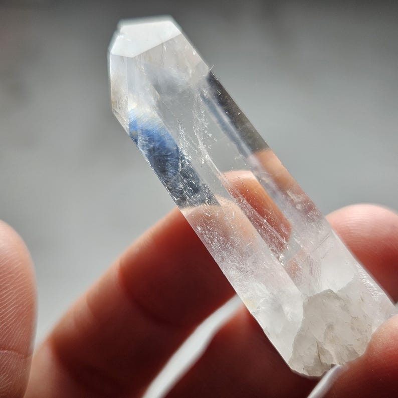 Blue Smoke Colombian Quartz Crystal, Blue Needle Quartz Point ...