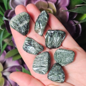 Seraphinite Crystal - Seraphinite Tumbled - Seraphinite Crystals - Polished Seraphinite ...