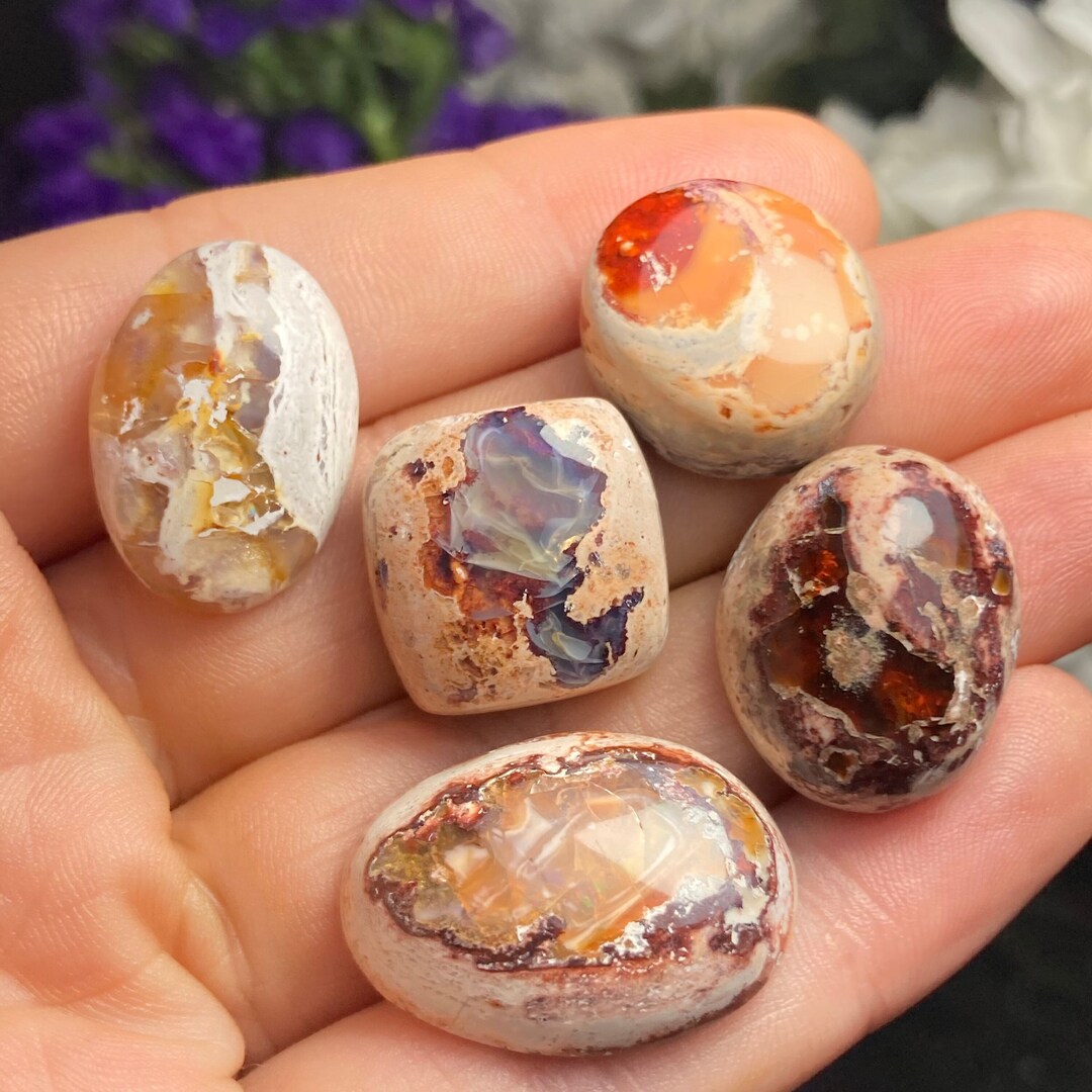 Mexican Fire Opal Crystal Fire Opal Cabochon Polished Mexican Fire Opal ...