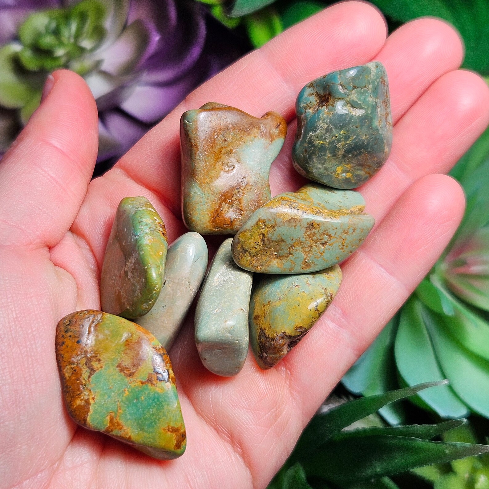 Natural Turquoise Stone - Natural Turquoise - Tumbled Turquoise ...