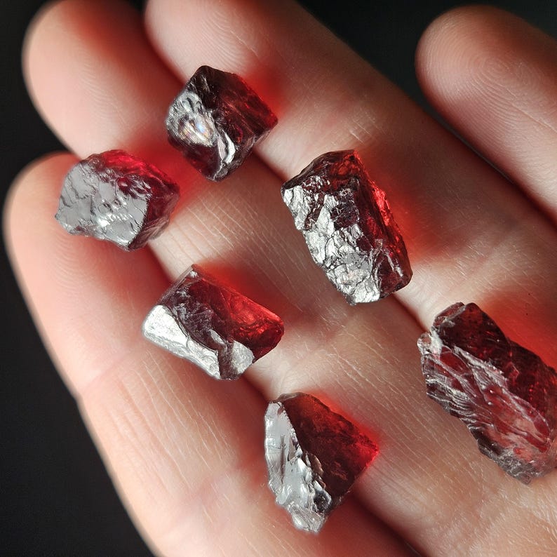 Red Tanzanian Garnet - Raw Garnet Crystal - Garnet Tanzania - Garnet ...
