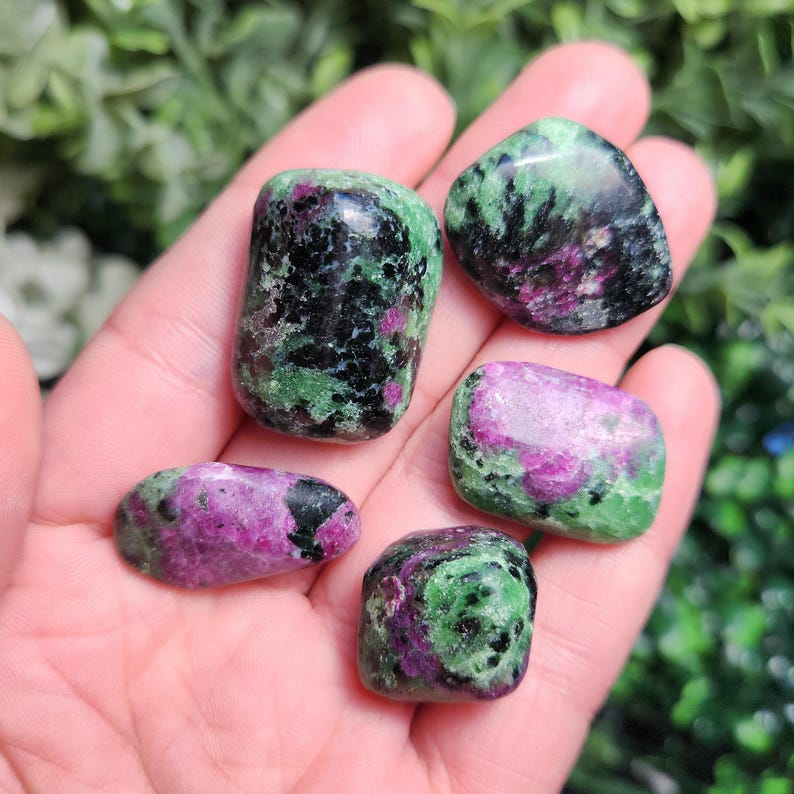 Tumbled Ruby Zoisite Specimen: UV Reactive Crystal - Etsy