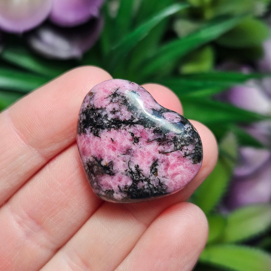 Rhodonite Heart - Rhodonite Crystal - Rhodonite Stone - Pink Rhodonite ...