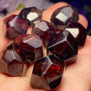 Polished Garnet - Garnet Dodecahedron - Tumbled Garnet - Red Garnet ...