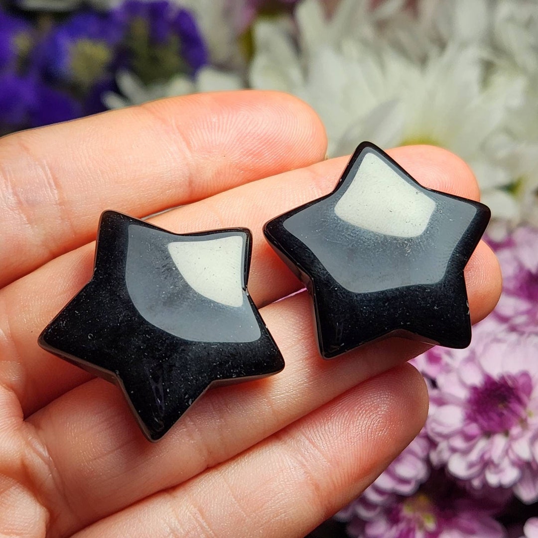 Black Obsidian Star / Crystal Star / Obsidian / Black Obsidian - Etsy