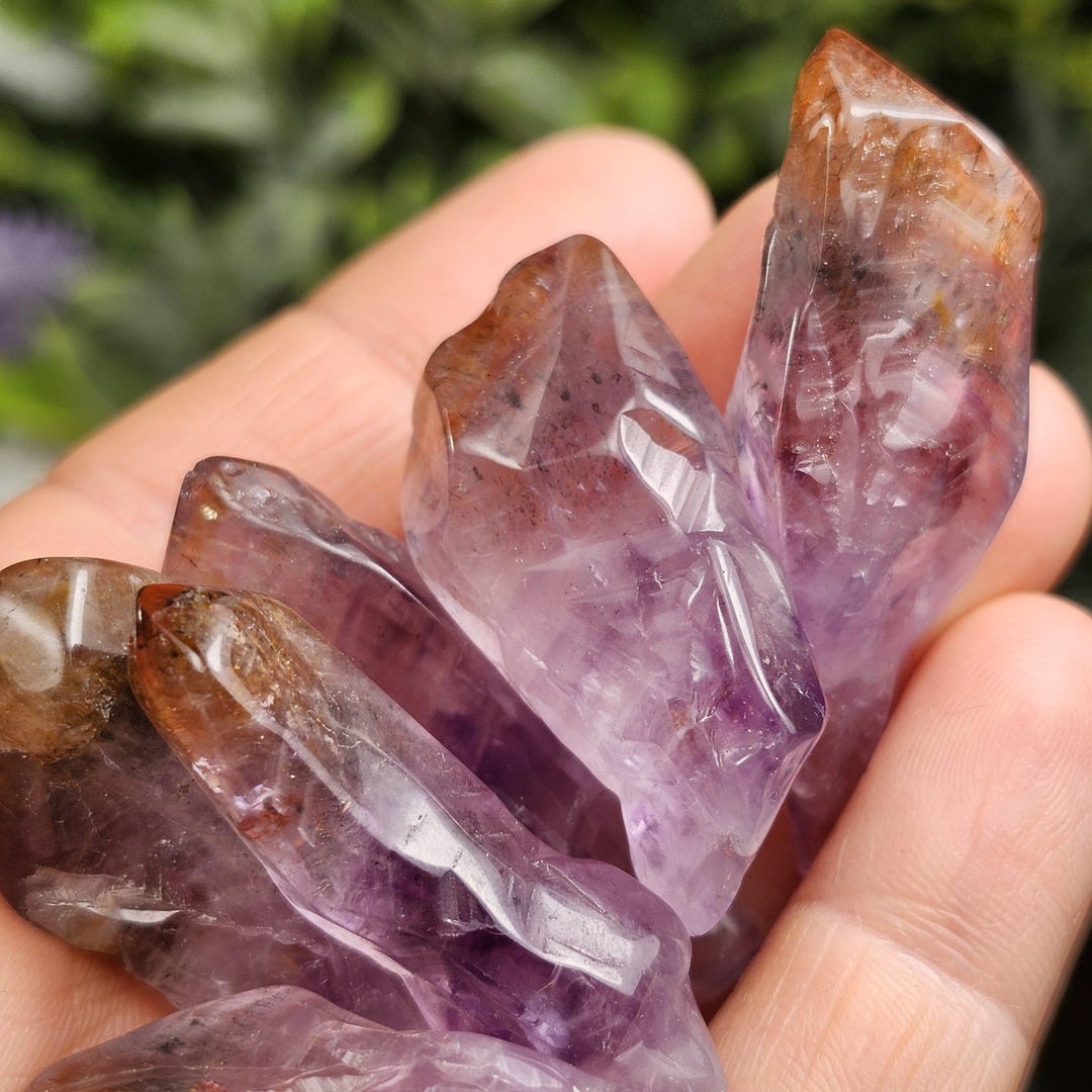 Polished Amethyst Cacoxenite - Melody Stone - Tumbled Stones ...