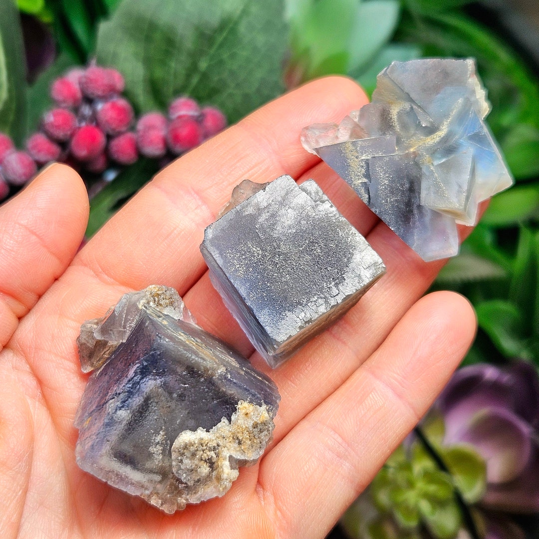 Cubic Blue Fluorite - Fluorite Crystal - Fluorite Cluster - Blue ...