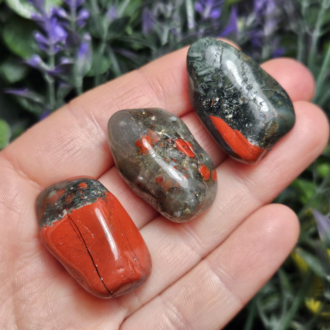 Bloodstone Crystal Tumbled Bloodstone Polished Bloodstone Heliotrope ...