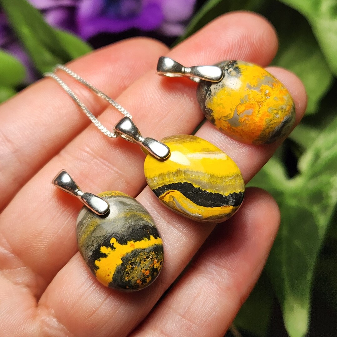 Bumblebee Jasper Pendant / RARE Crystal / Bumblebee Jasper - Etsy