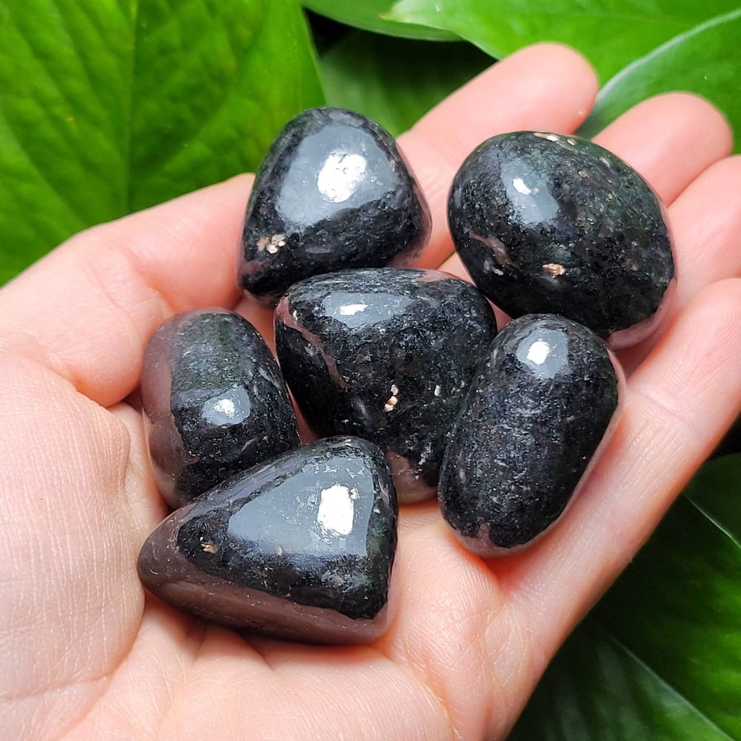 Indian Nuummite Crystal: Tumbled Coppernite Specimen From India - Etsy