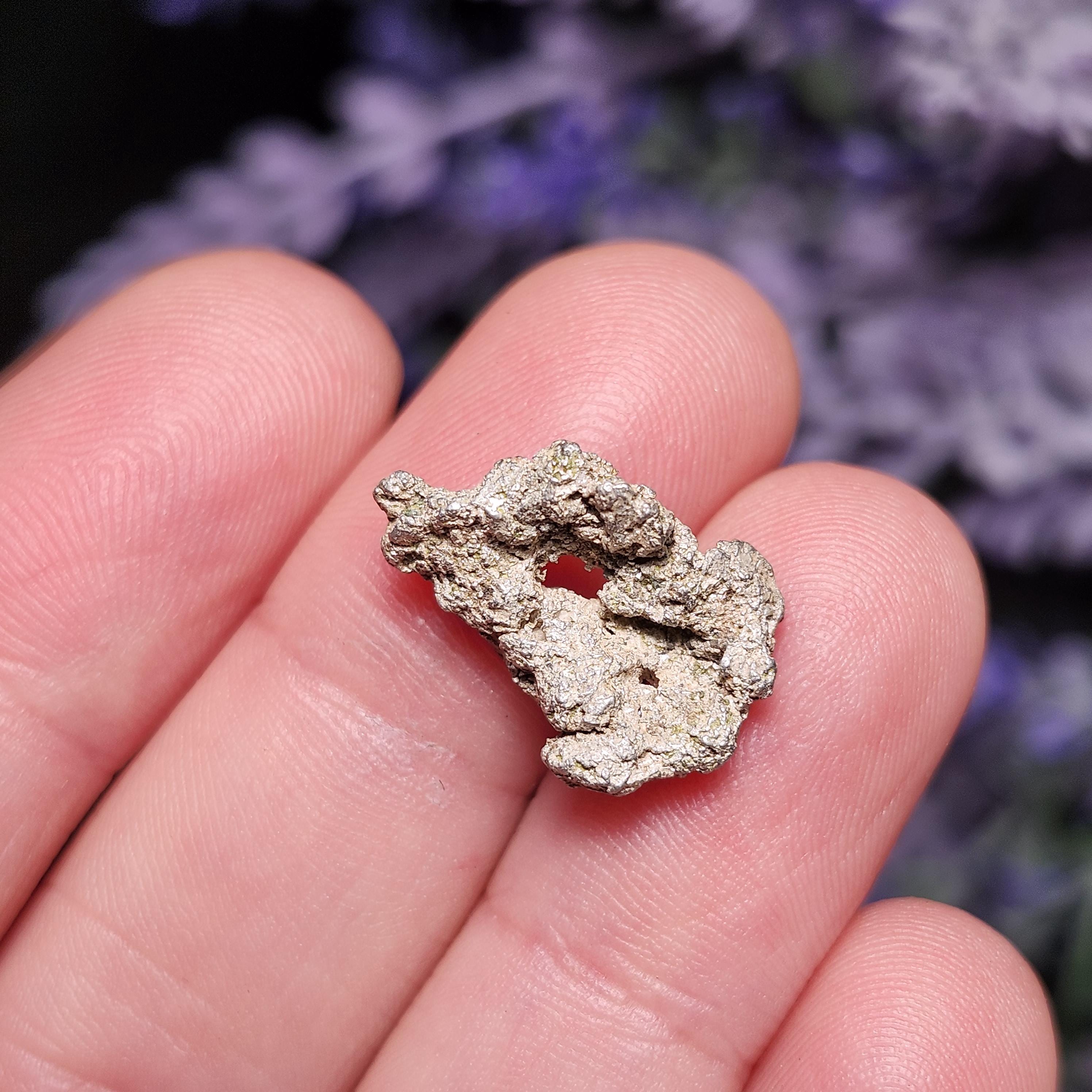 Native Silver Nugget 2.7g With Natural HOLE From Michigan USA - Silver ...
