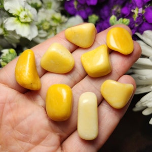 Yellow Jasper Crystal - Tumbled Yellow Jasper - Polished Yellow Jasper ...