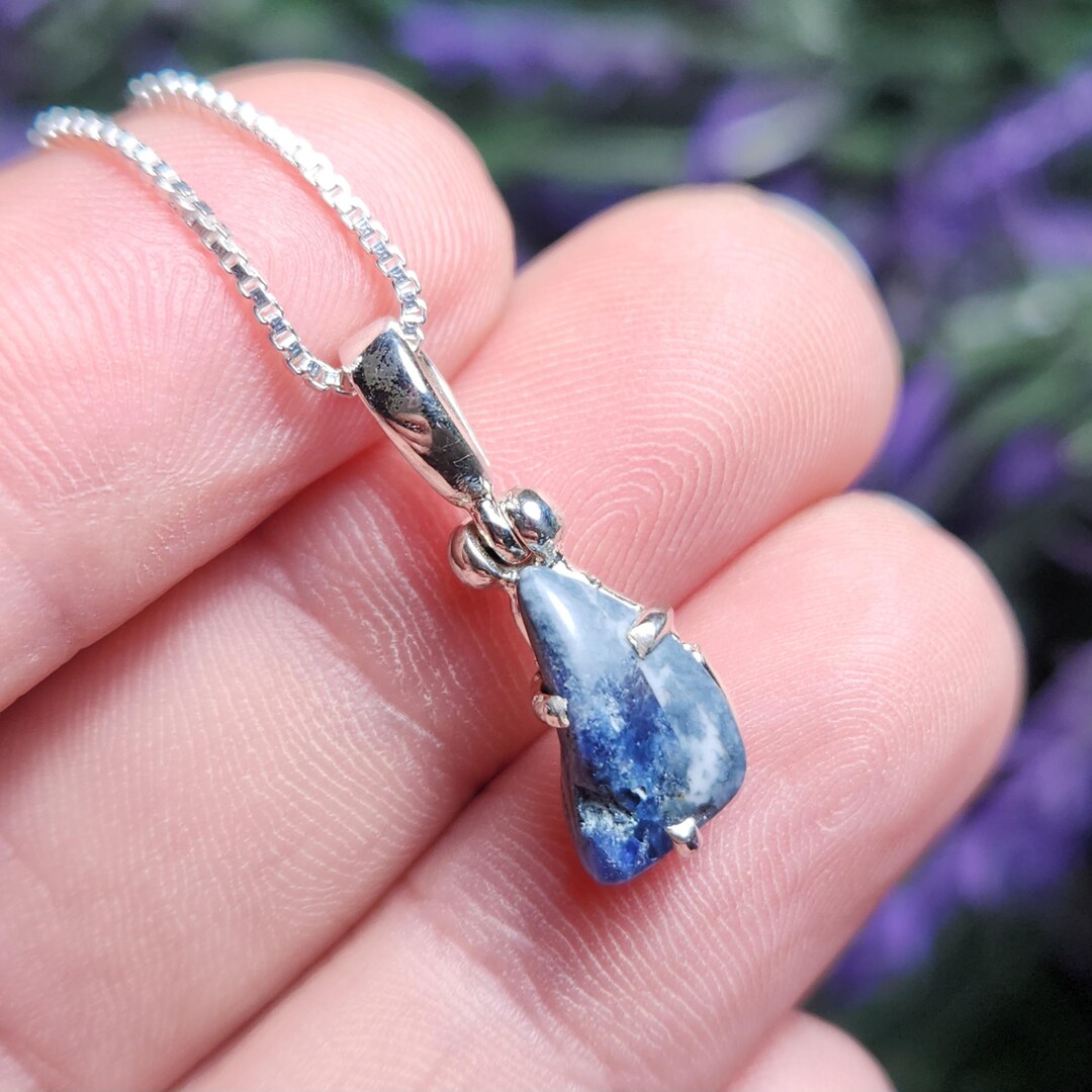 Benitoite Pendant - RARE Crystal - Benitoite Necklace - Benitoite ...