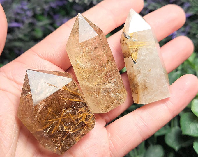 Rutilated Quartz Point - Golden Rutilated Quartz - Gold Rutilated ...