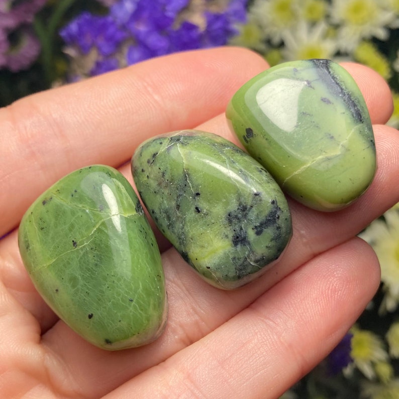 Canadian Green Jade Crystal: Natural Tumbled Stone - Etsy