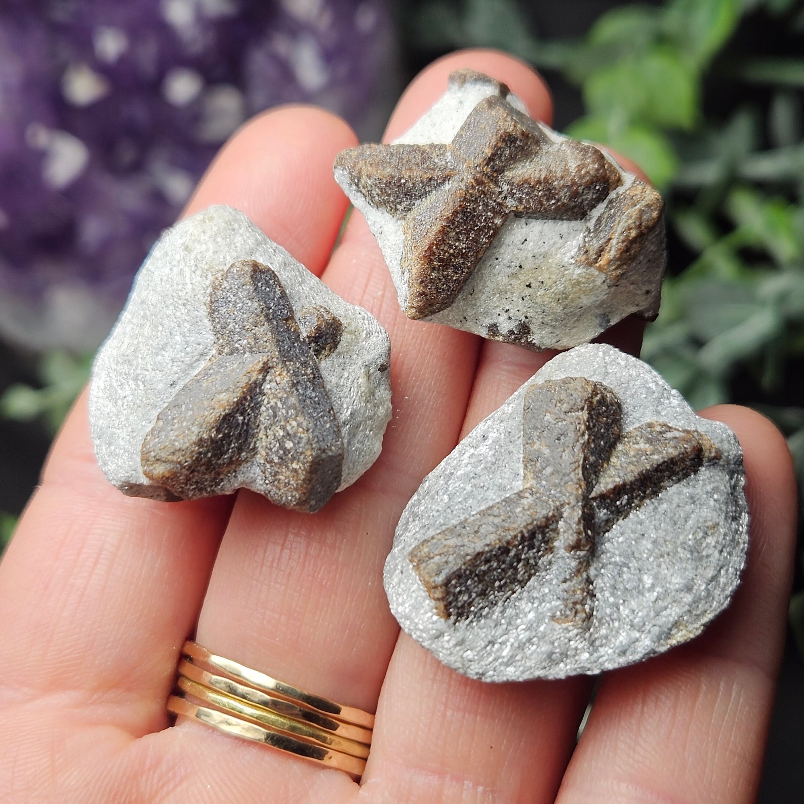 Staurolite Crystal - Cross Stone - Staurolite Cross - Fairy Cross - Raw ...