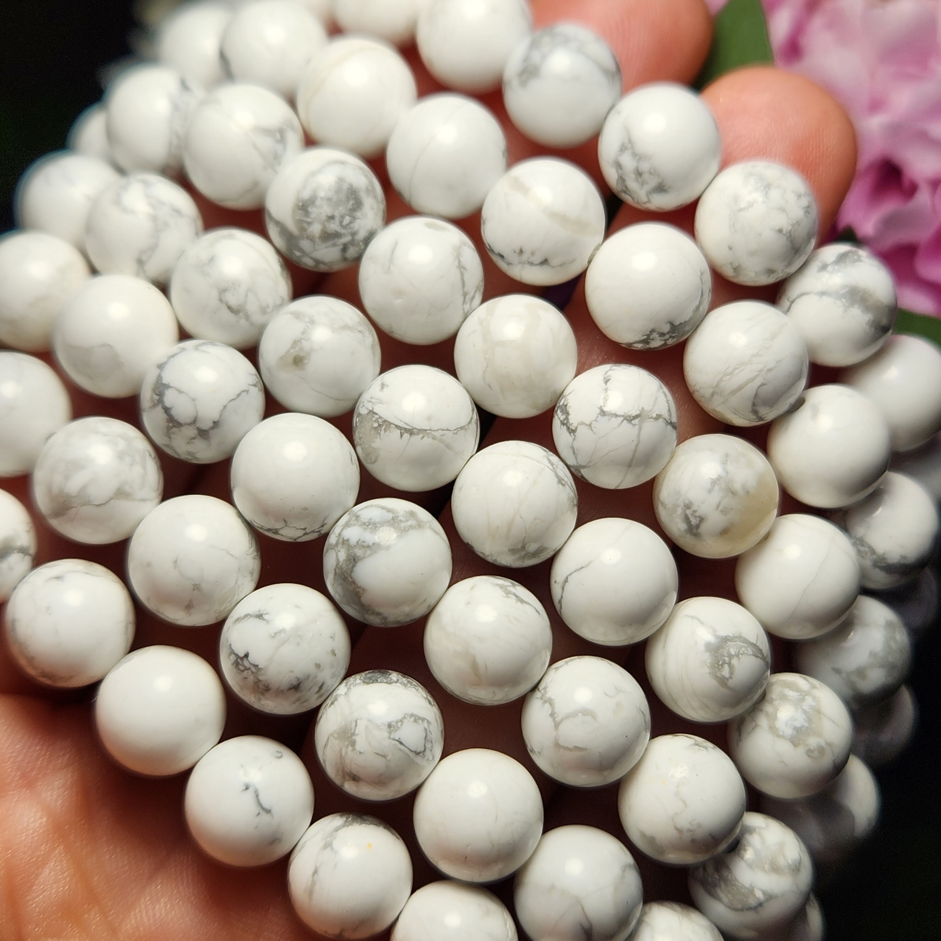 Howlite Bracelet - Crystal Bracelet - Howlite Crystal - Howlite Jewelry ...