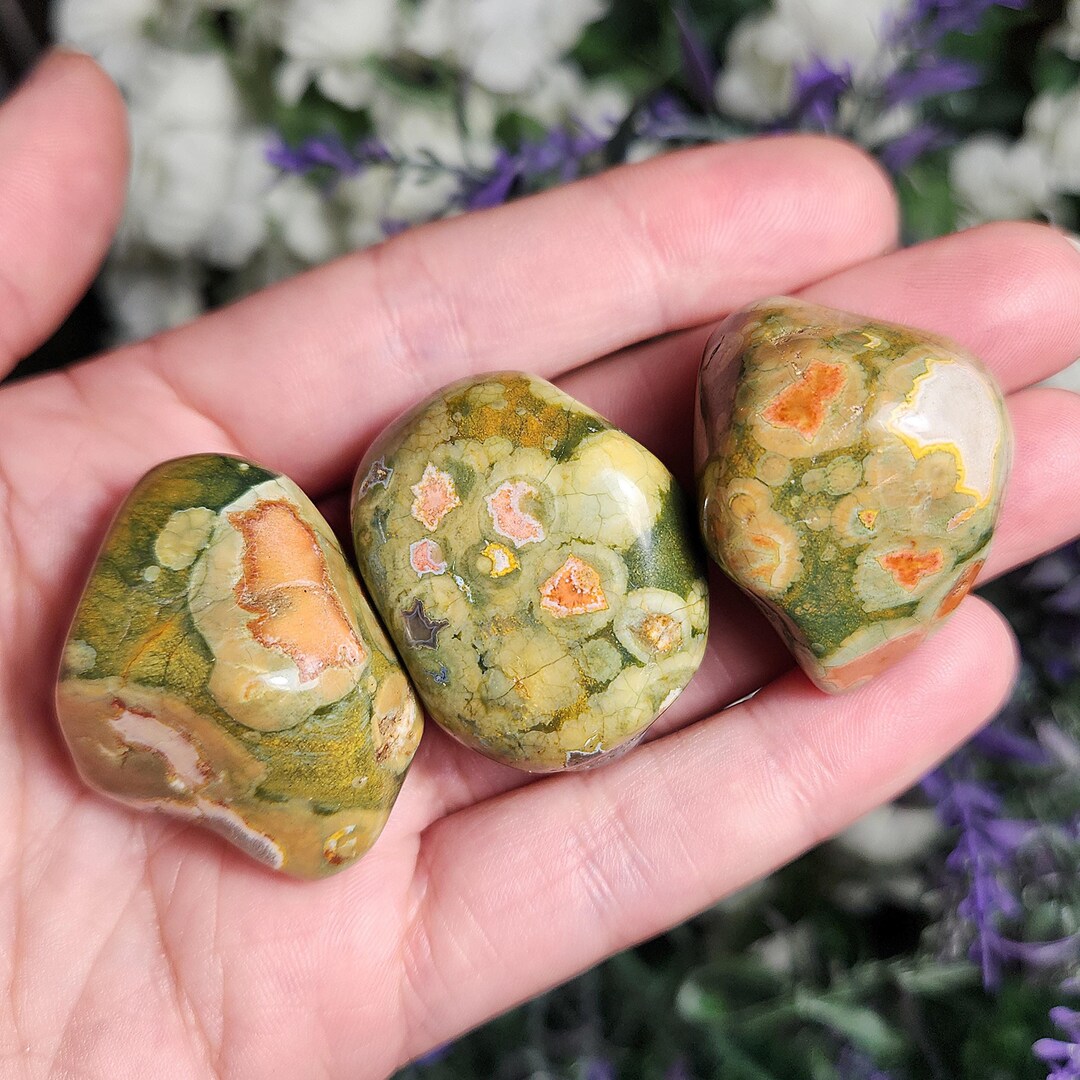 Rainforest Jasper Stone - Rainforest Rhyolite - Rhyolite Jasper - Jasper Crystal - Tumbled ...