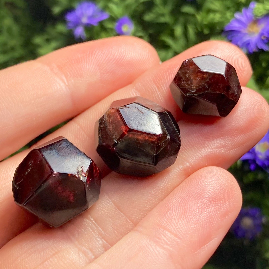 Polished Garnet - Garnet Dodecahedron - Tumbled Garnet - Red Garnet ...