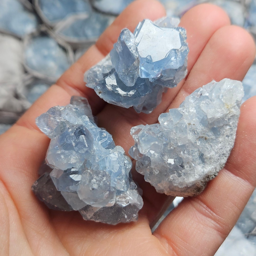 Celestite Cluster - Celestite Geode - Celestite Crystal - Blue ...
