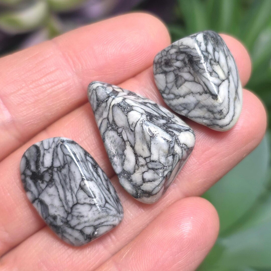 Tumbled Pinolith Crystal Specimen: Polished Howlite Dolomite Graphite ...