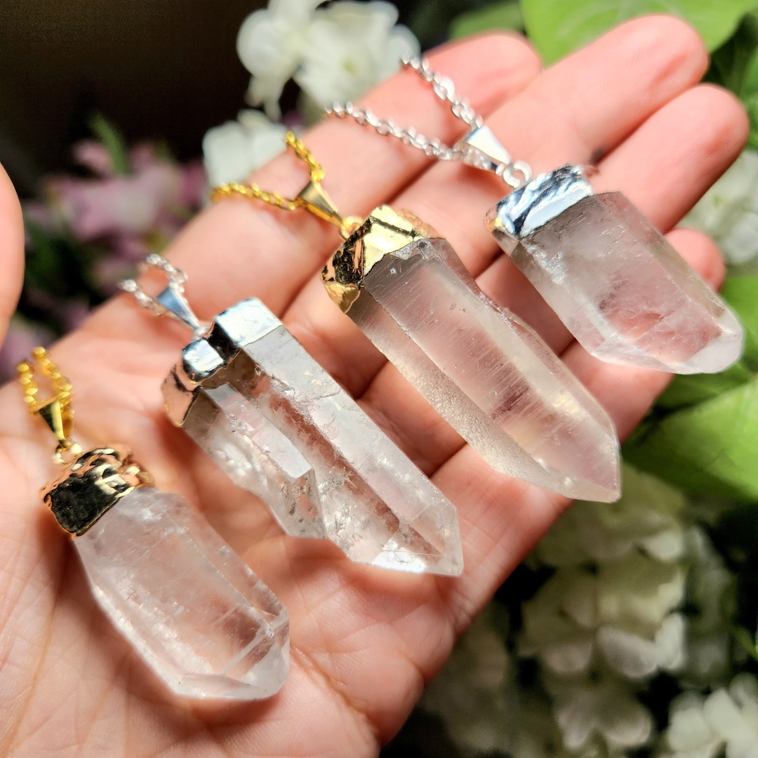 Quartz Crystal Necklace Quartz Crystal Quartz Pendant Quartz Jewelry ...