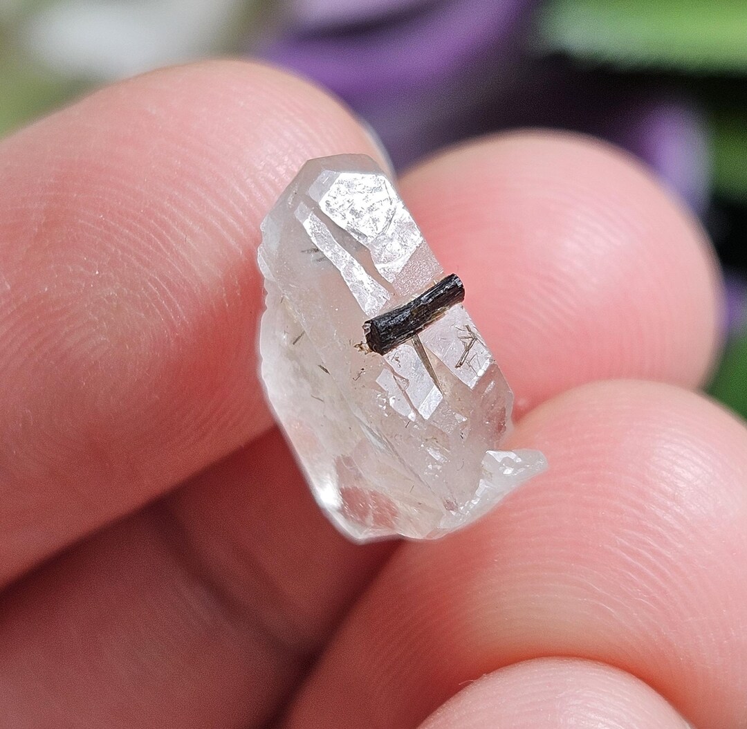 White Topaz & Black Tourmaline - Topaz With Inclusions - Topaz Gem ...