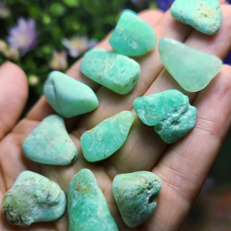 Australian Chrysoprase Crystal - Polished Chrysoprase - Tumbled ...